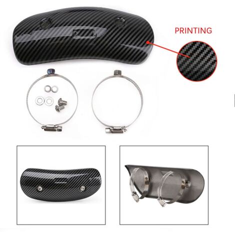2X Universal Motorcycle Exhaust Muffler Pipe Leg Protector Heat Shield ...