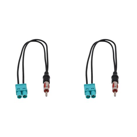 2X Double Twin Fakra to DIN Aerial Adapter for Seat