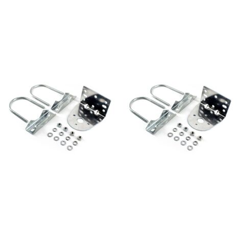 2X Antenna Mast Clamp with U-Bolts for UHF VHF CB Ham Cellular Trucker ...