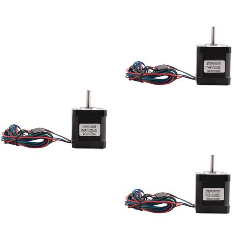3X Nema 17 Stepper Motor 48mm Nema17 42BYGH 2A 4 Wires (17Hs19-2004S1 ...