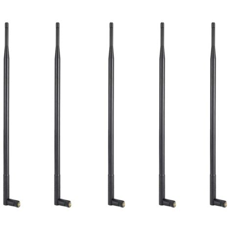 5X 12DBI WiFi Antenna, High Gain 2.4G/5G Dual Band Long Range WiFi ...