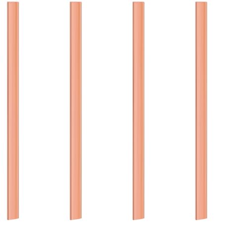 4X 99.6% T2 Purple Copper Clad Flat Bar Plate Metal Strip 3mm x 15250