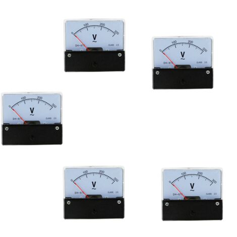 5X Rectangle Voltmeter DH670 Panel Meter Analog Voltage Measurement AC ...