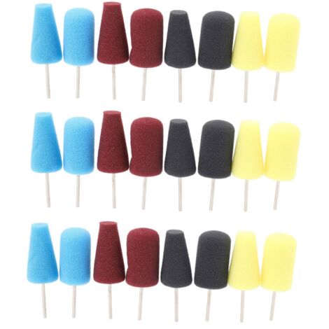 3X Car Wheel Polishing Sponge Rod Cone Metal Foam Pad Automotive ...
