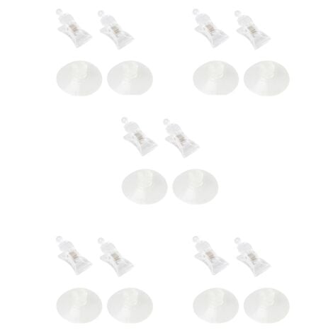 10PCS 47mm Clear Plastic Wall Suction Cup Clip Pin