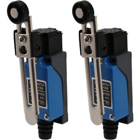 2X ME-8108 Momentary Limit Switch Adjustable Rotary Lever Arm with Roller