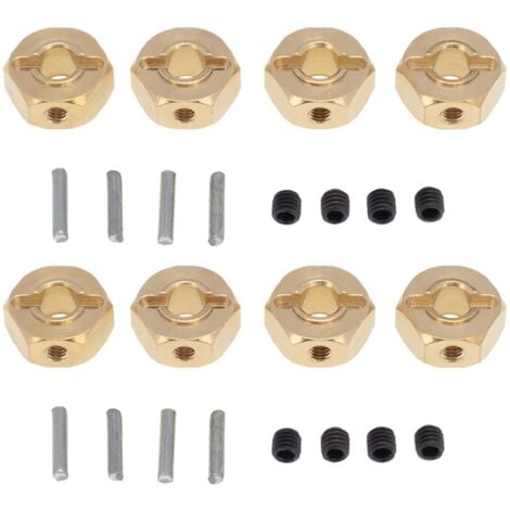 2X 12mm Brass Wheel Hex Hub Extended Adapter for Axial SCX10 III CC01 WRAITH RR10 Redcat GEN8 1/ ...