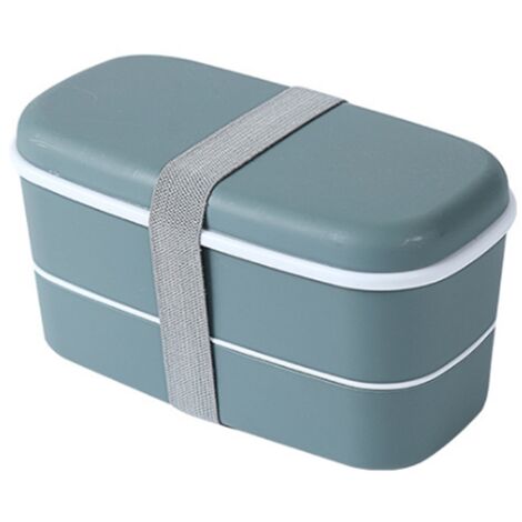 Microwavable Lunch Box 2 Layers with Compartments Bento Leakproof ...