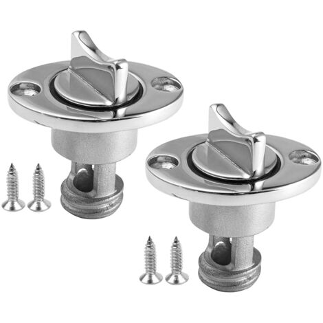 2X 316 Stainless Steel Oval Garboard Drain Plug for 1 Inch Hole Boat ...