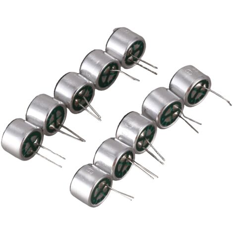 10 PCS 9.7mm x 7mm 2 Pin MIC Capsule Miniphone Electret Condenser