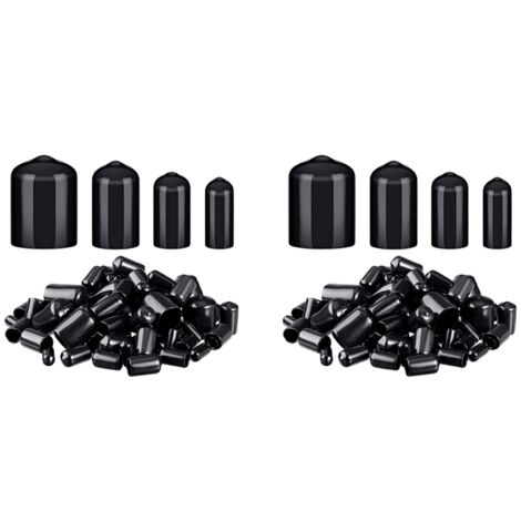 160 Pieces Rubber End Caps Flexible Screw Bolt Covers Thread Protectors ...