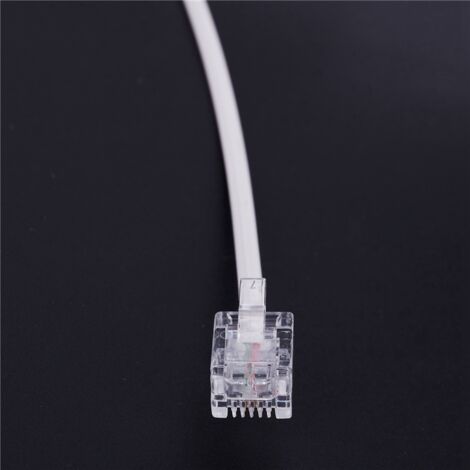 3Pcs 10M White RJ11 Telephone Connector Extension Cable