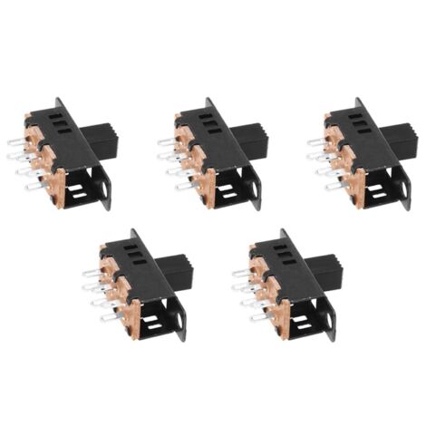 10Pcs High Push Button Slide Switch 6 Pin 3 Position DPDT Panel 0.5A 50V DC
