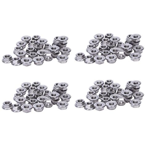100 Metric Hexagon Lock Nut M6 Flange Stainless Steel 304