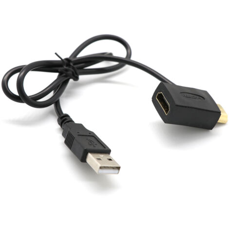 Male to Male Connector + USB 2.0 Charger Cable Splitter Adapter Extender