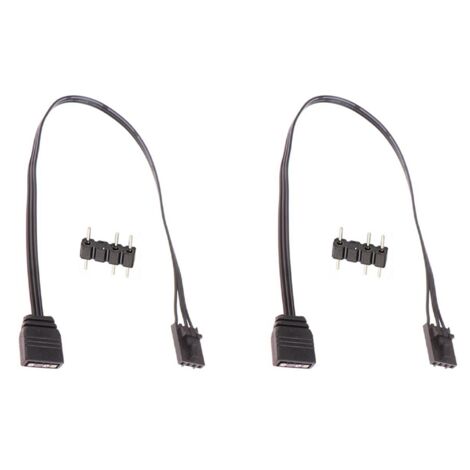 4X 4PIN RGB to Standard ARGB 3-Pin 5V Adapter Connector Cable 25cm