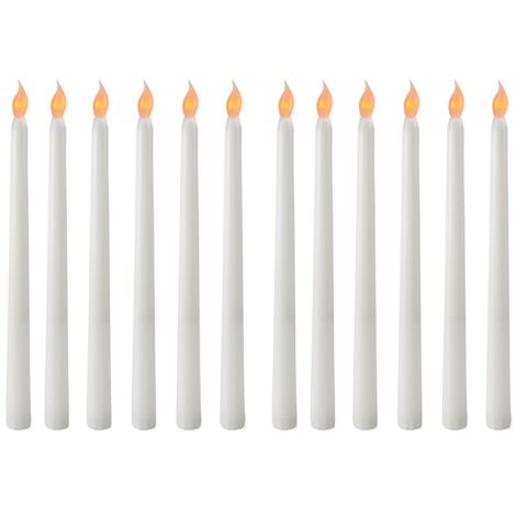 12 Pcs LED Taper Candles for Dinner, Flickering Flameless Battery ...