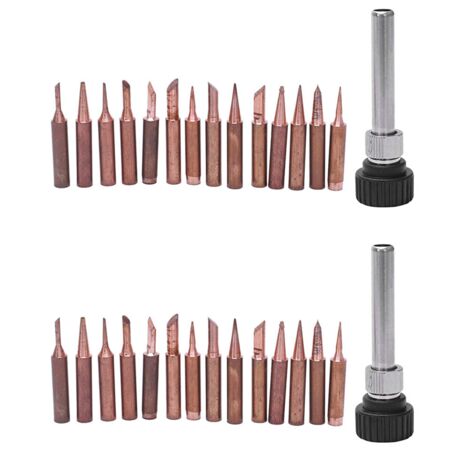 30Pcs Pure Copper Soldering Iron Tip 900M for Deck Rework Soldering 936 ...