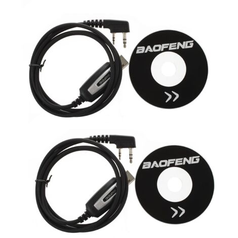 2X USB Programming Cable + Driver CD for UV-5R -888S -F8 Two Way Radio