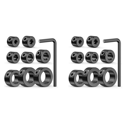 Drill Stop Collar Set, 18 Pieces Adjustable Drill Depth Collar Limit ...