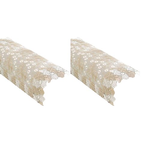 2 Pack Lace Sofa Cover, Back Embroidery Slipcovers, Furniture Protector ...
