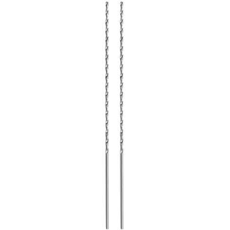 2X HSS Straight Shank 4mm Twist 300mm Long Drill Bit Silver Tone