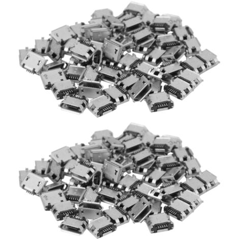 120Pcs SMD Dip Socket Connector Micro-USB Type B 5 Pin SMT Placement
