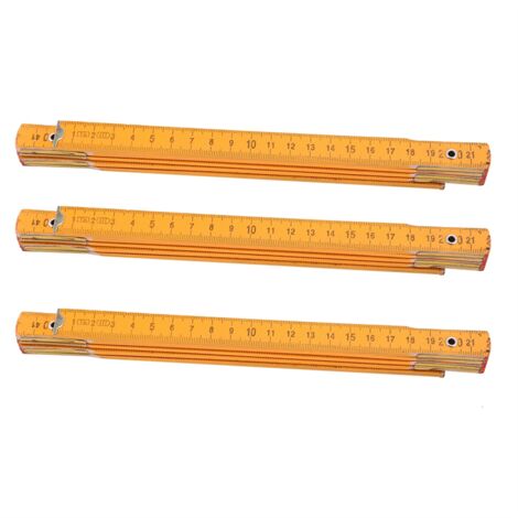 3X Portable Folding Wooden Carpenter Ruler 100cm