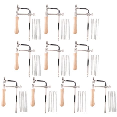 10X Professional Adjustable Saw Bow Wood Frame Handle Jeweler Hand Tools