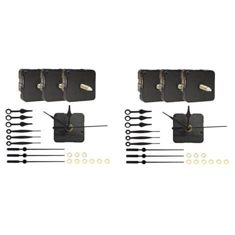 6 Pieces DIY Clock Movements Wall Clock Mechanism Battery Operated and ...