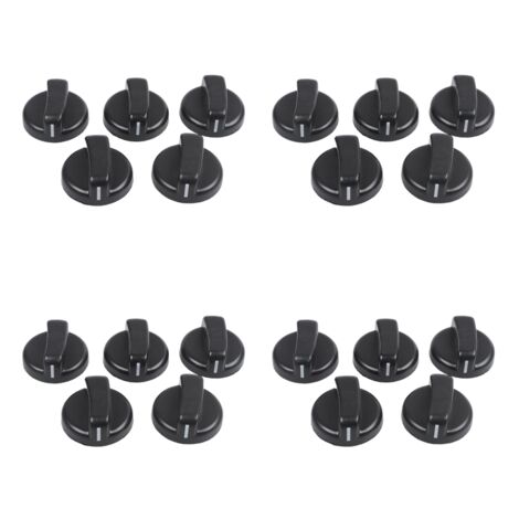 20PCS Black Plastic Gas Stove Control Knobs Control Knobs