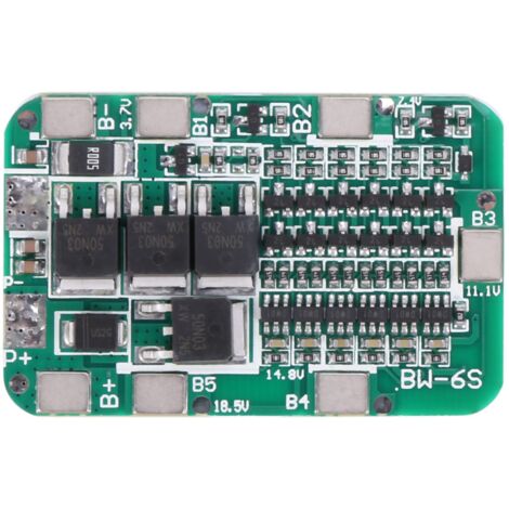 6S 15A 24V PCB Charger Protection Board for 6 18650 Li-Ion Lithium ...