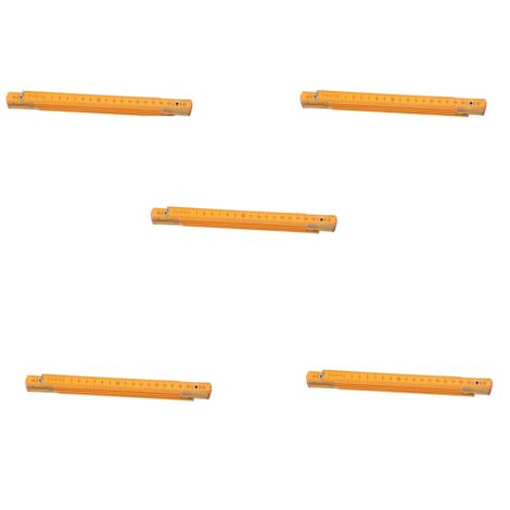 5X Portable Folding Wooden Carpenter Ruler 100cm