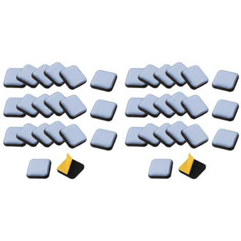 40 Pieces Furniture Glider Sliders Series 25 x mm PTFE Square Self ...