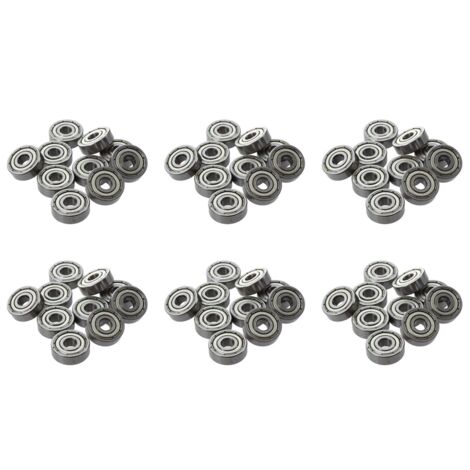 60 Pcs 625ZZ 5mm X 16mm Shielded Deep Groove Radial Ball Bearing
