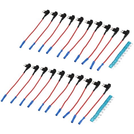 20 Pack - 12V Car Fuse TAP Adapter Mini ATM Blade