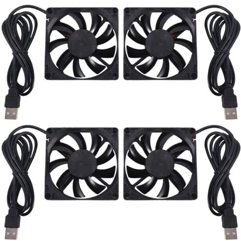 80MM 5V USB Fan 80mm 8cm 8015 Brushless DC Cooling PC Computer Router ...
