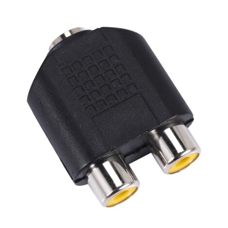3.5mm Plug to Dual Phono Adapter Connector