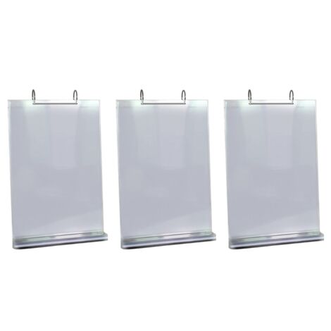 3X A4 Multi-Page Label Holder Label Holders Detachable Menu Holders ...