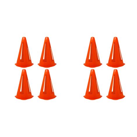 8X Plastic Cones - Mini Sports Cones for Exercise + Training Orange ...