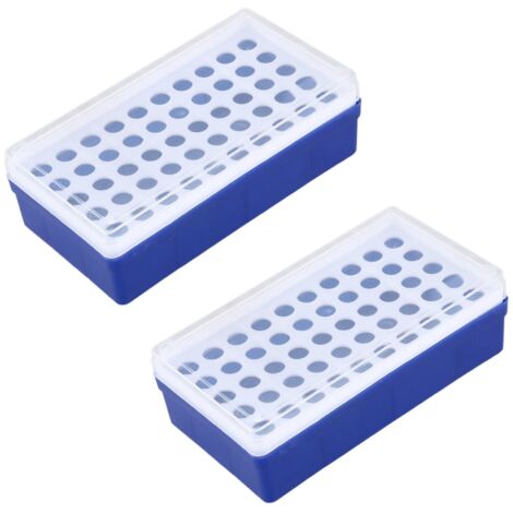 2X Laboratory Lab Plastic 50 Sockets 1.5Ml Centrifuge Tube Holder Box