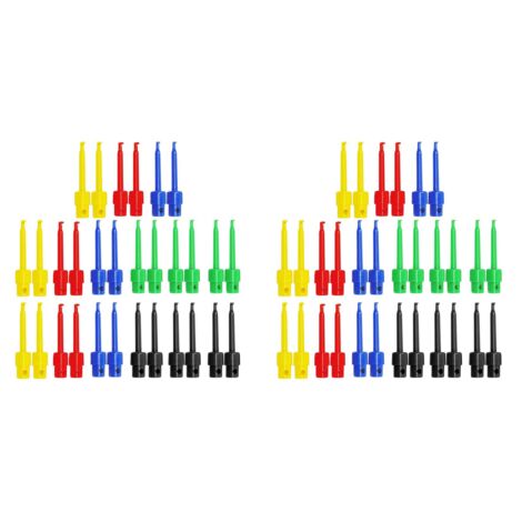 60 Pcs Test Clips, Test Probes, Multimeter Test Clip, Mini Electronic ...