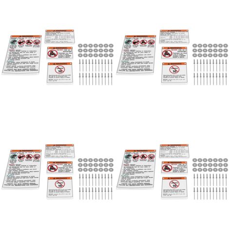 4X for Warning Stickers Self-adhesive Labels Aluminum Backed Banshee