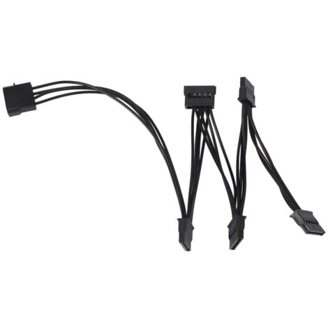 4 Pin IDE to 5 Port Molex Multiple SATA Port Power Cable 18AWG for PC ...
