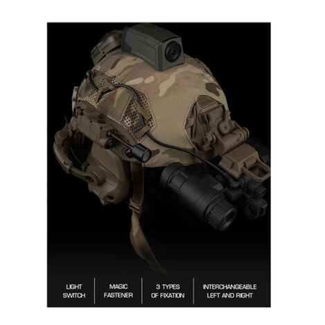 Helmet Lamp with IR and Flashlight Color Light Strobe Headphone IFF ...