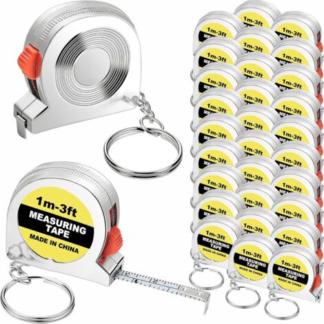 Tape Measure Keychains Functional Retractable Measuring with Slide Lock ...