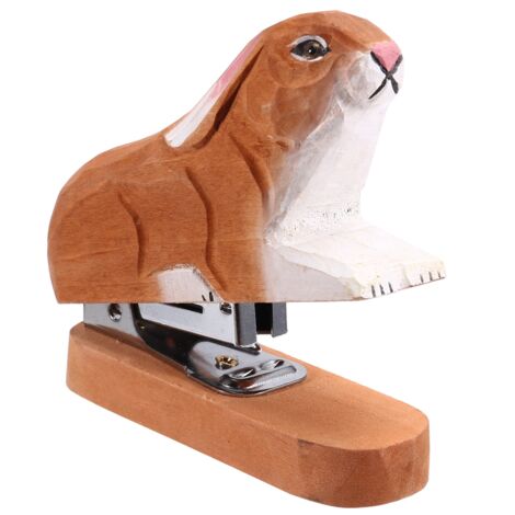 Stapling Machine Animals Shape Stapler Portable Wooden Random Style