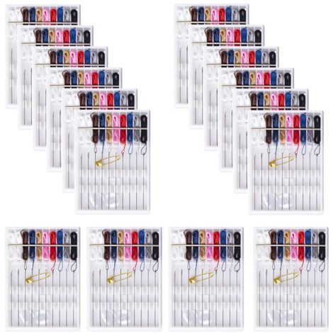 16 Boxes Home and Travel Quick Fix Sewing Kit Pre Threaded Needle Kit ...