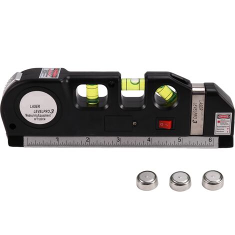 Multipurpose Laser-Level Laser-Line 8 Feet Measure Tape Ruler Adjusted Standard and Metric ...