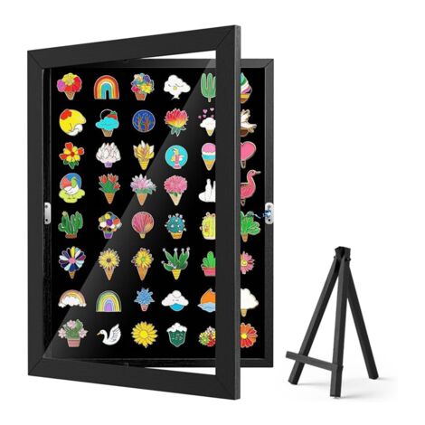 Enamel Pin Display Case, 12.91 X 9.45 Inch Collection for Wall and ...